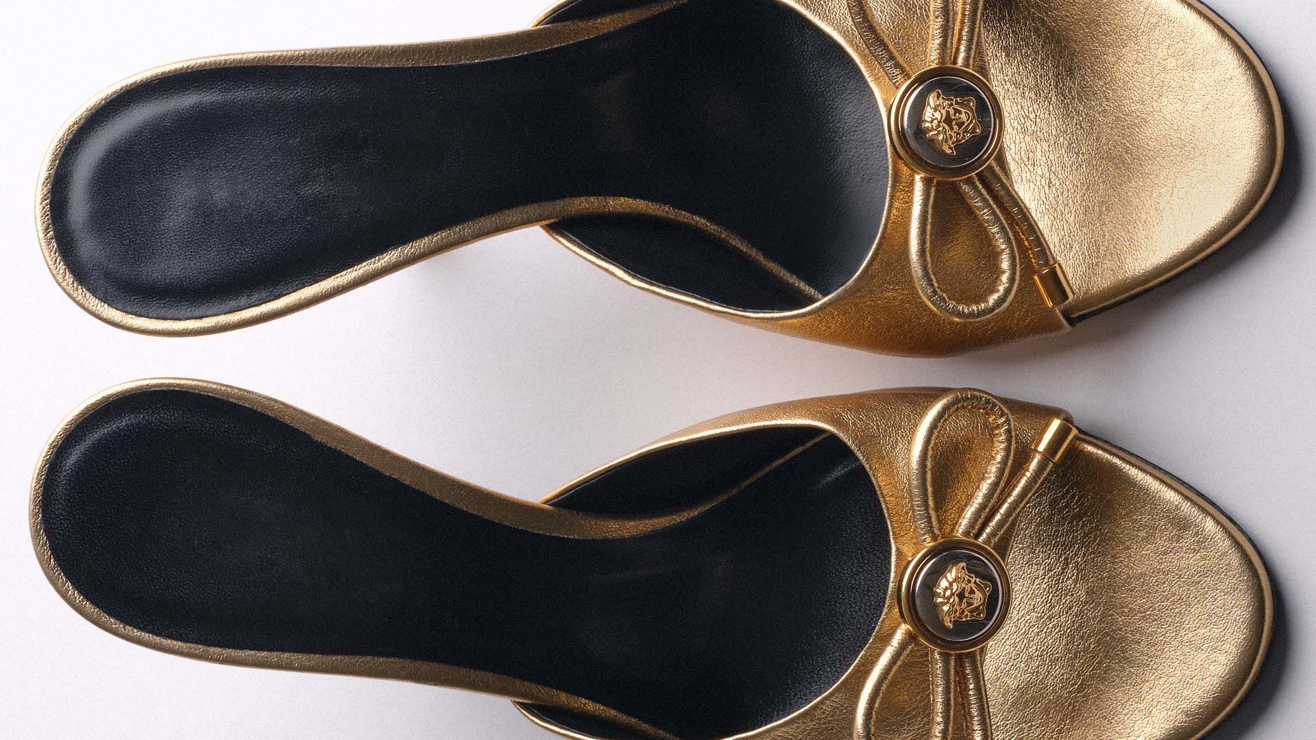 Opera Bow Round-Toe Pumps, Flats & Boots | VERSACE